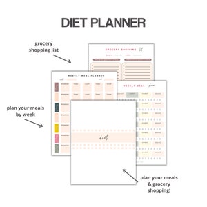 Fitness Planner, Weight Loss Tracker, BUNDLE, Workout Planner, Fitness ...