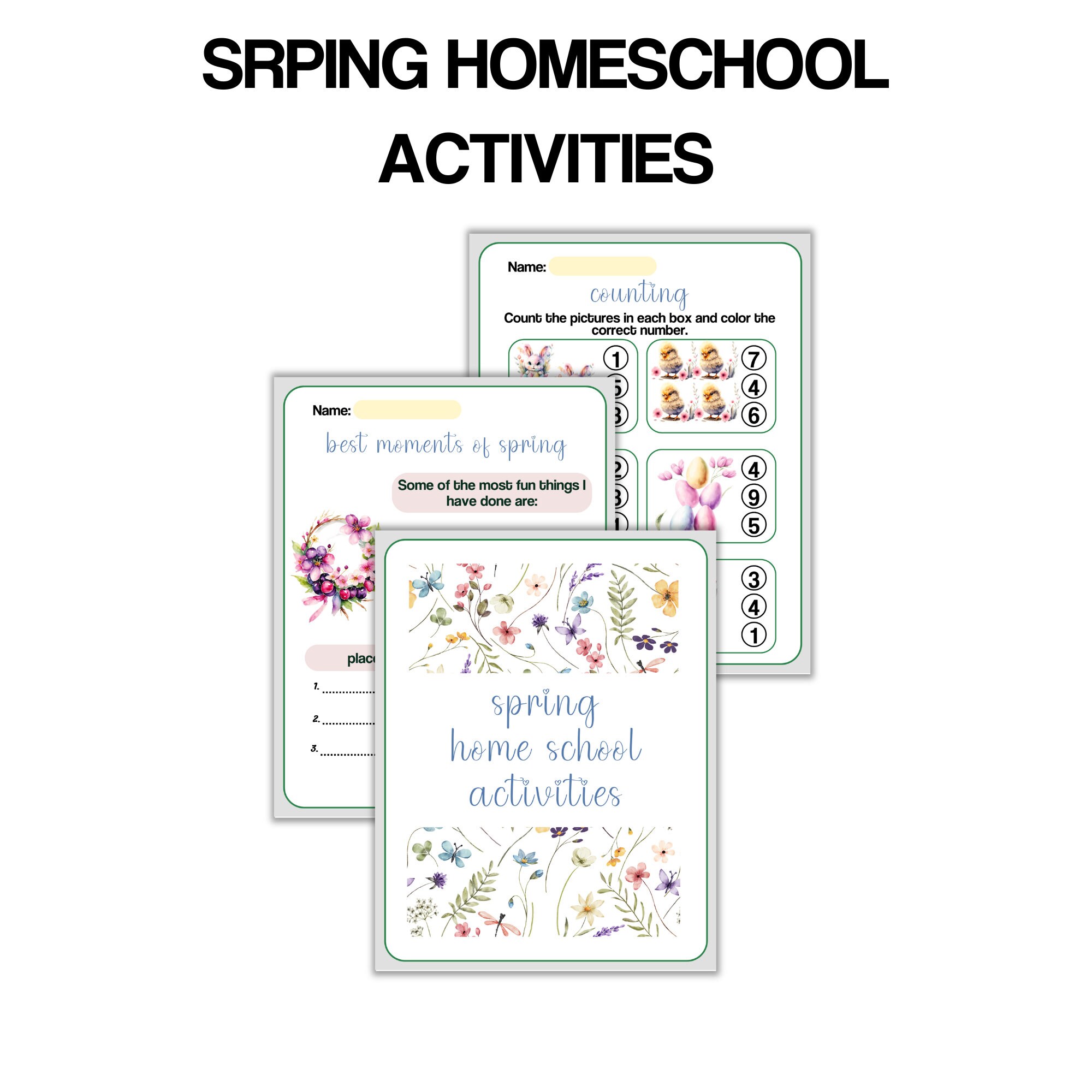 Summer Homeschool Activities Printable Educational Printable Preschool ...