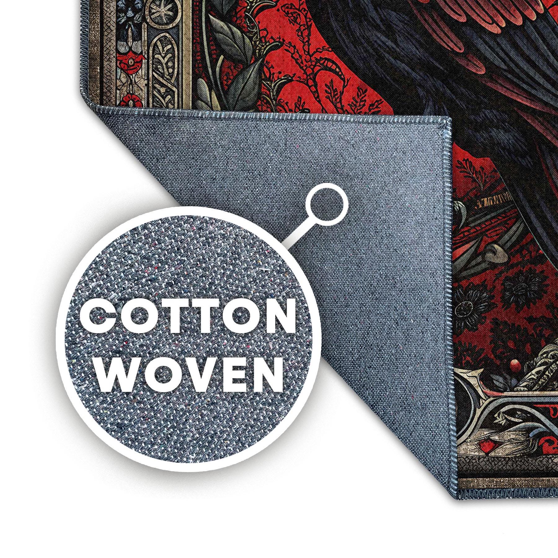 Gothic Raven Rug, Gothic Home Decor, Goth Crow Rug With Ankh Pentagram ...