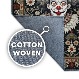 Clown Rug for Gothic Decor, Goth Clown Rug for Halloween Decor ...