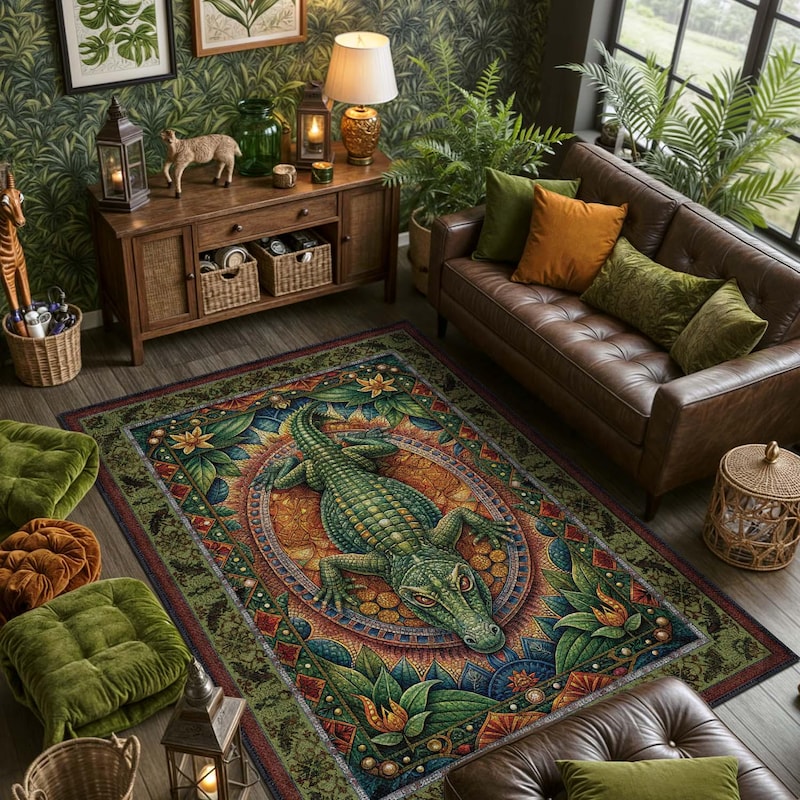 Washable Alligator Rug - Etsy