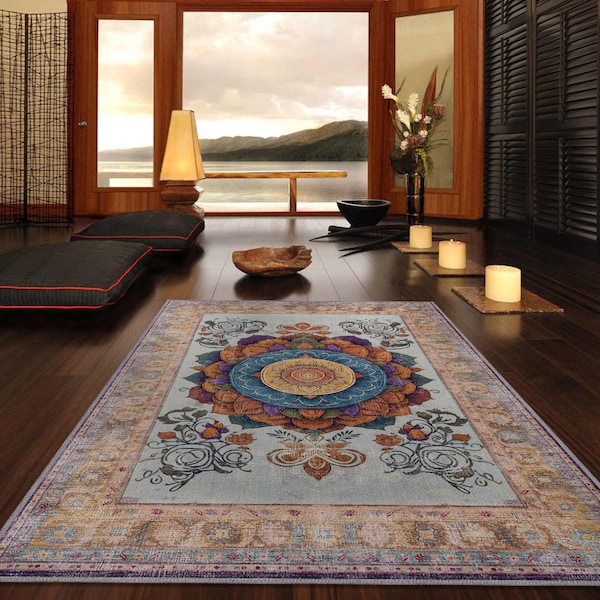 Mandala Bath Rug - Etsy