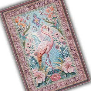 Flamingo Rug for Pink Room Decor, Pink Rug for Coquette Room Decor ...