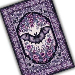 Goth Rug for Gothic Home Decor, Maximalist Rug, Gothic Bat Rug ...
