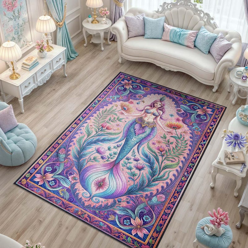 Mermaid Area Rug - Etsy