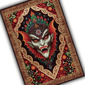 Vampire Rug, Victorian Gothic Decor, Horror Rug, Vampire Decor, Vampire ...