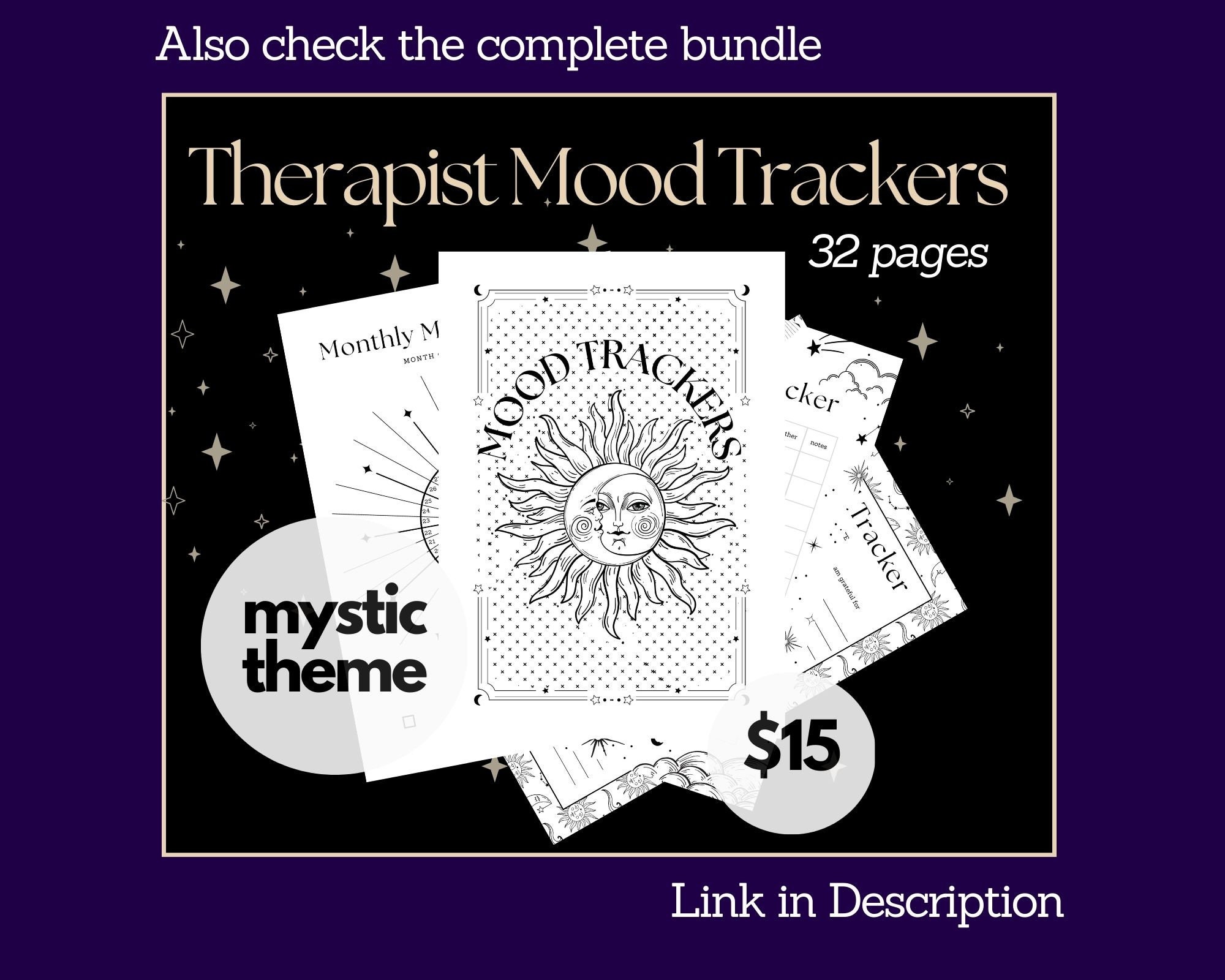 Daily Mood Tracker Printable mystic Mood Journal Planner - Etsy