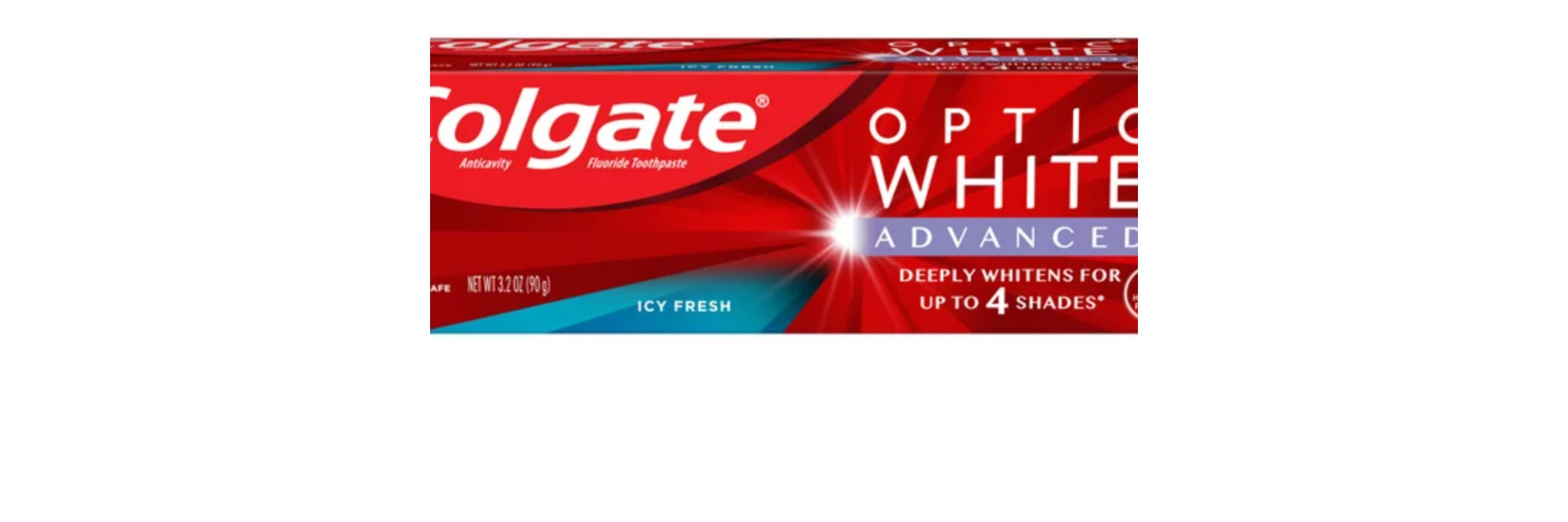 Colgate Optic White Advanced Teeth Whitening Toothpaste, Icy Fresh, 3.2 ...