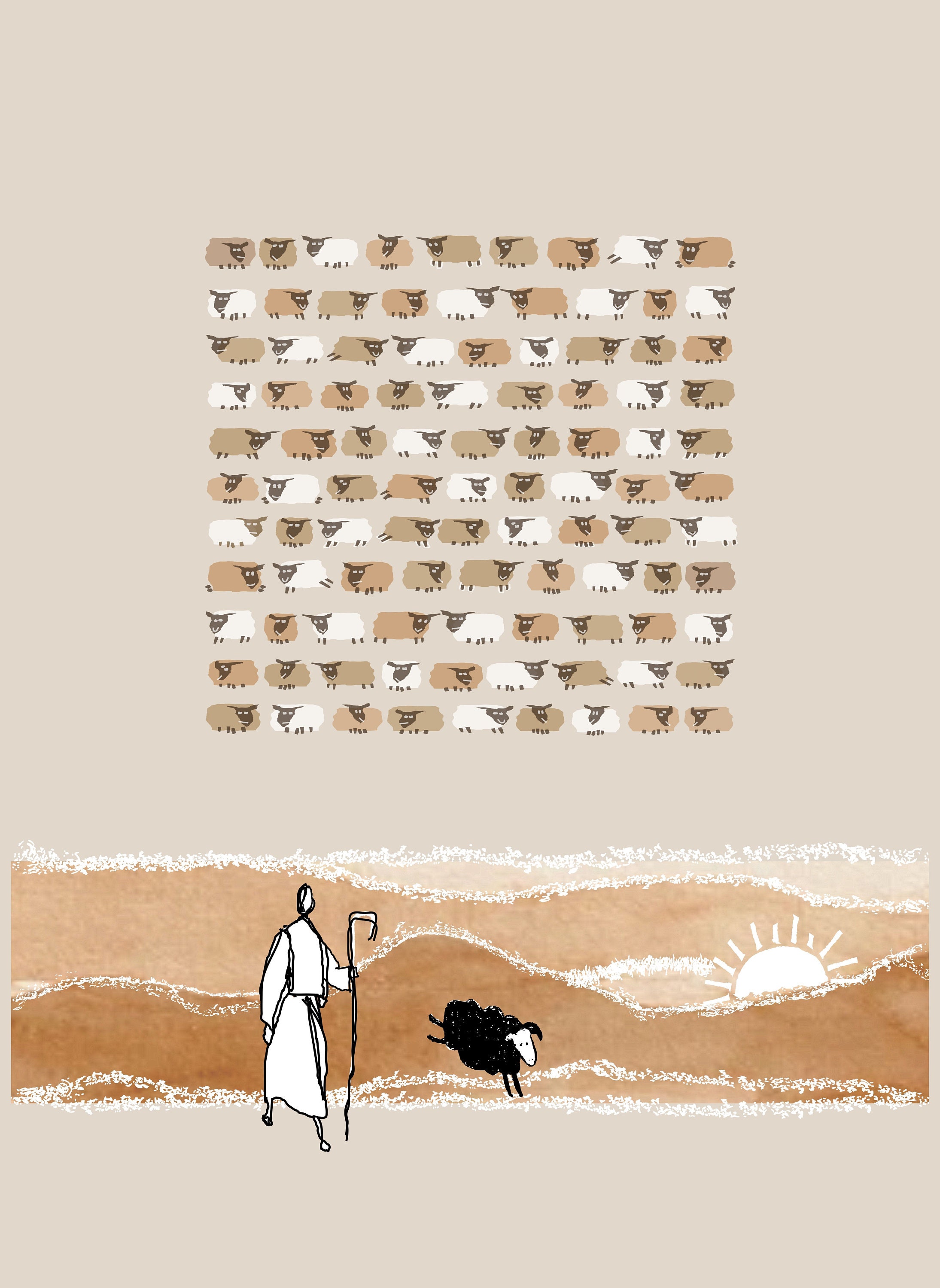 Jesus Leaves the 99 Parable of the Lost Sheep Good Shepherd - Etsy