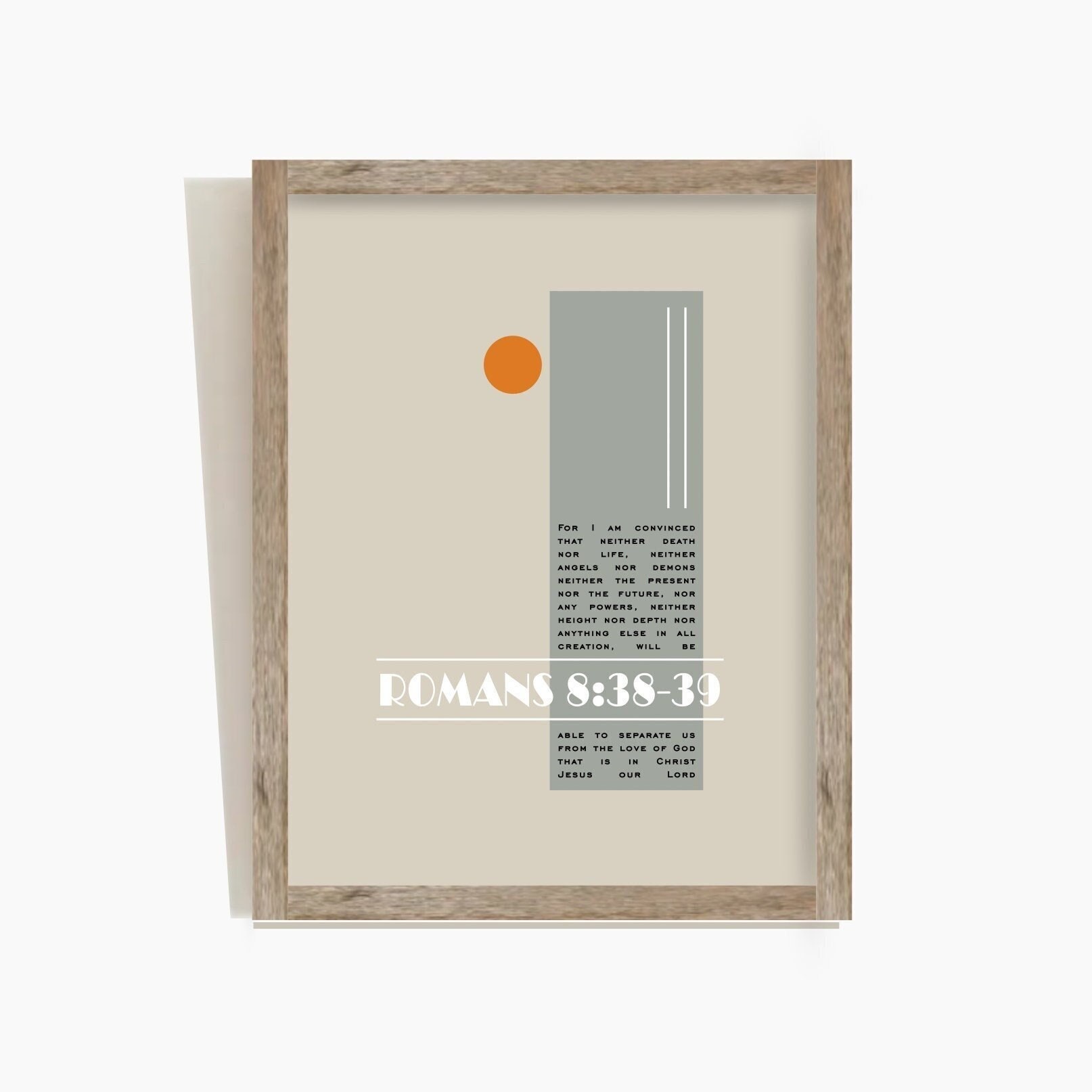 Romans 8-3839 Bible Verse Wall Art BAUHAUS POSTER Print Boho Christian ...