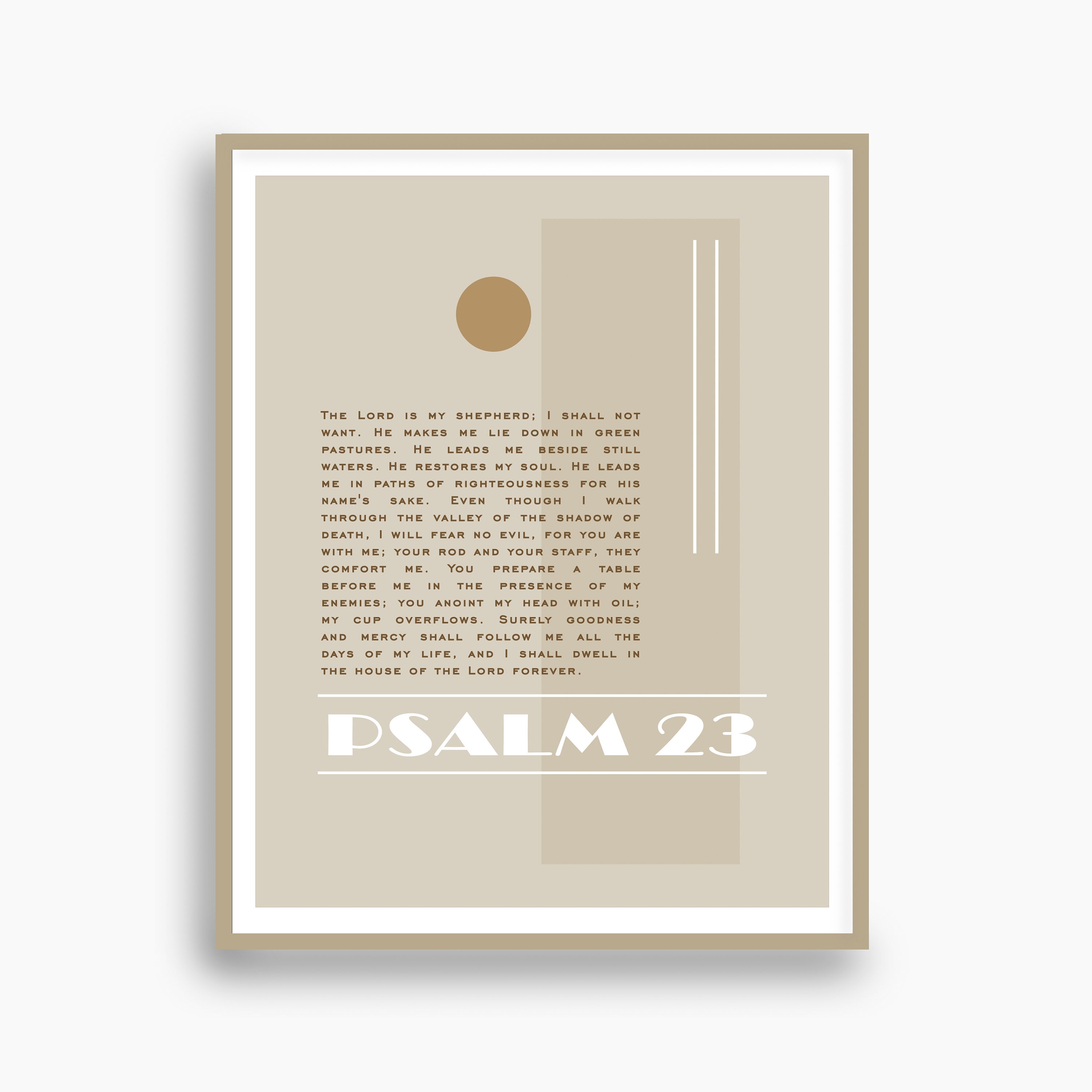 Psalm 23 the Lord is My Shepherd Bible Verse Wallart BAUHAUS POSTER ...