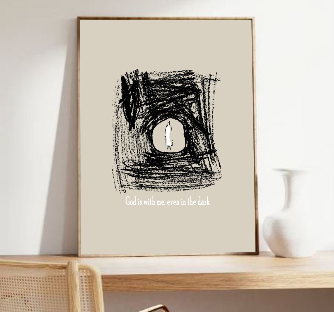 Jesus Art Work Bible Sketches Christian Painting Minimalist - Etsy