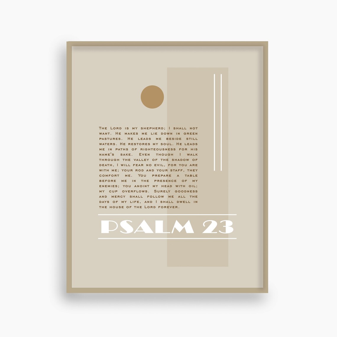 Psalm 23 the Lord is My Shepherd Bible Verse Wallart BAUHAUS POSTER ...