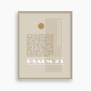 Psalm 23 the Lord is My Shepherd Bible Verse Wallart BAUHAUS POSTER ...