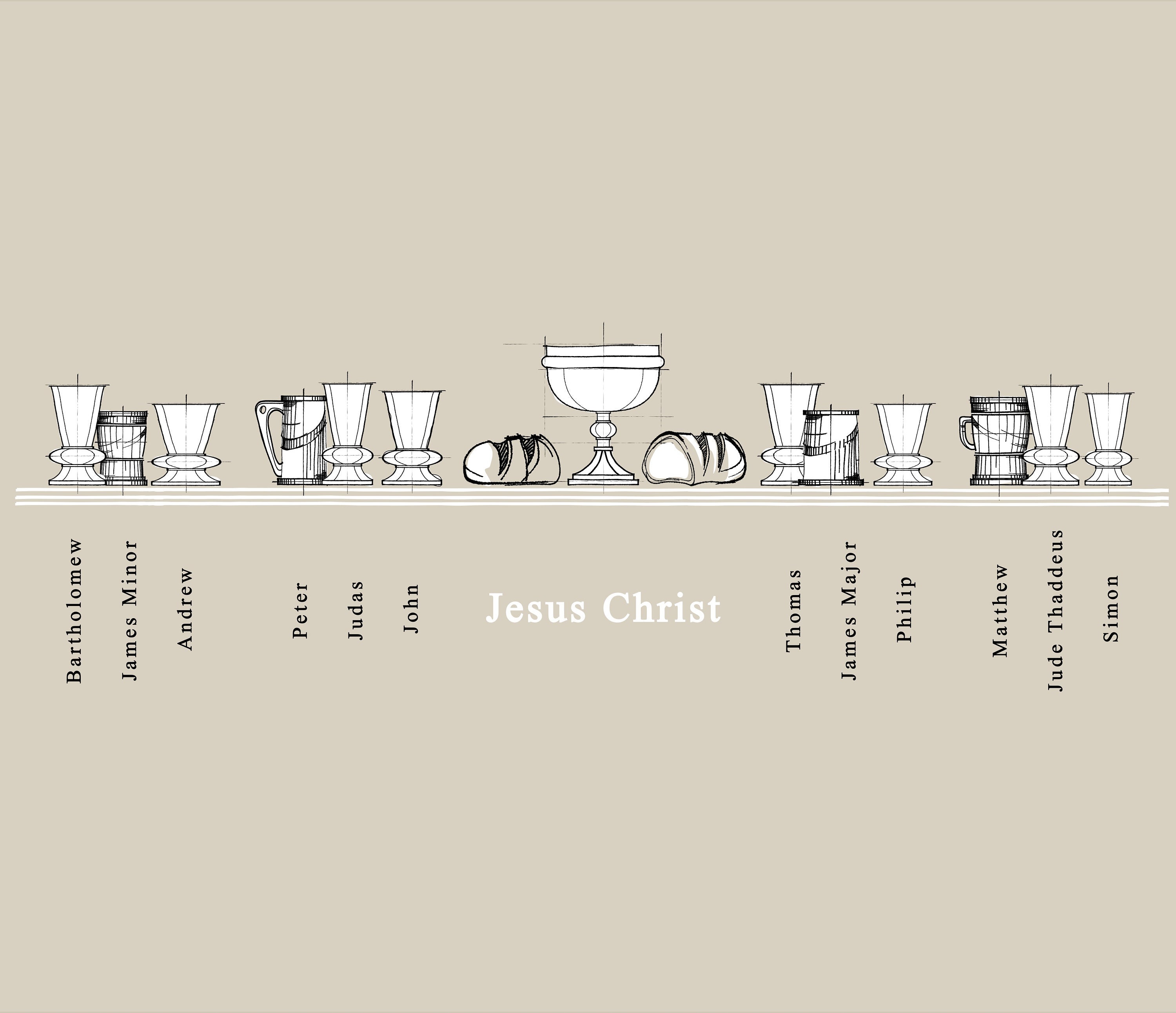 Minimalist Last Supper Print Last Supper Wall Art Jesus Etsy