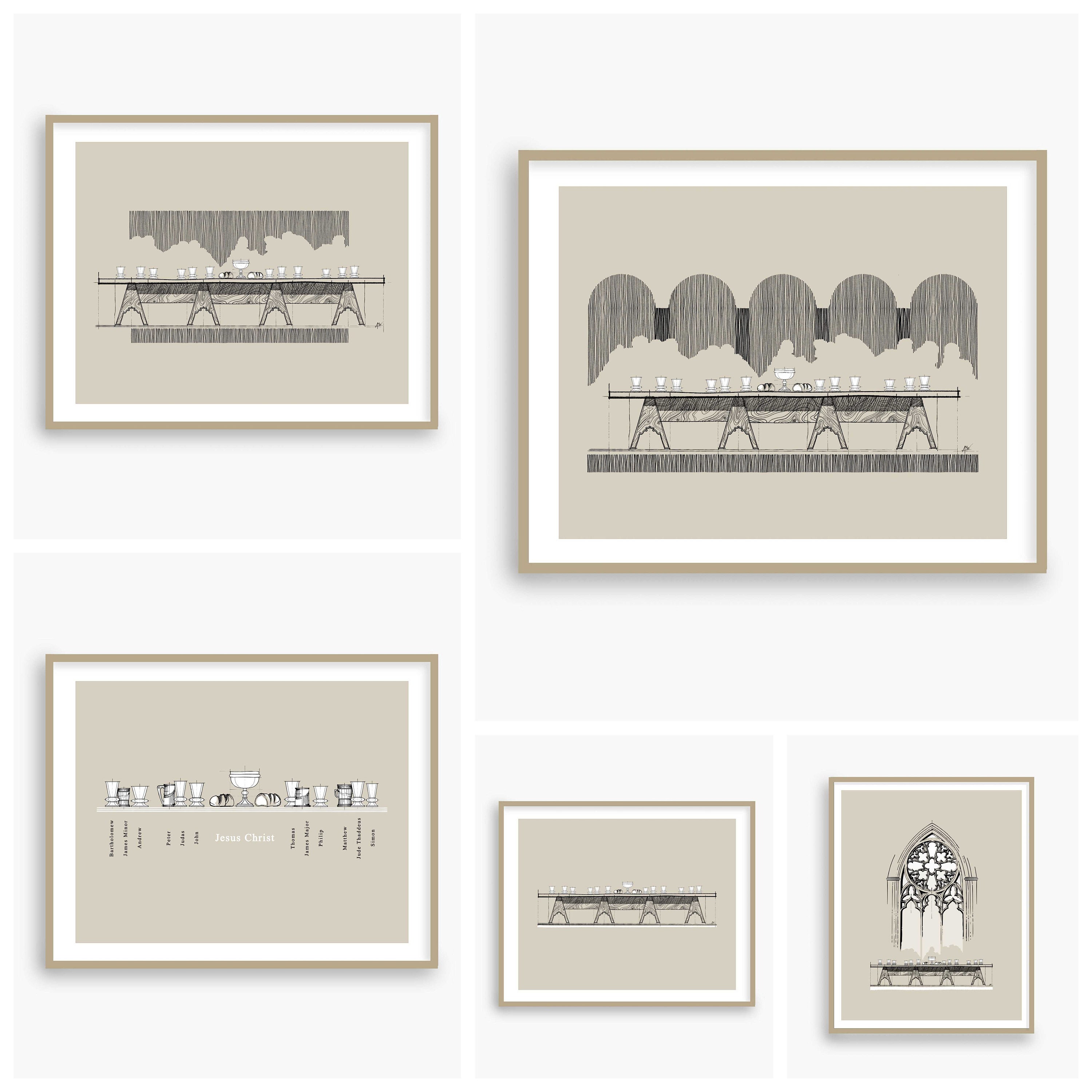 Christian Modern Art Minimalist Christian Digital Print Bible Sketches ...