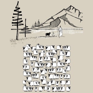 Jesus Leaves the 99 Parable of the Lost Sheep Good Shepherd Vertical ...
