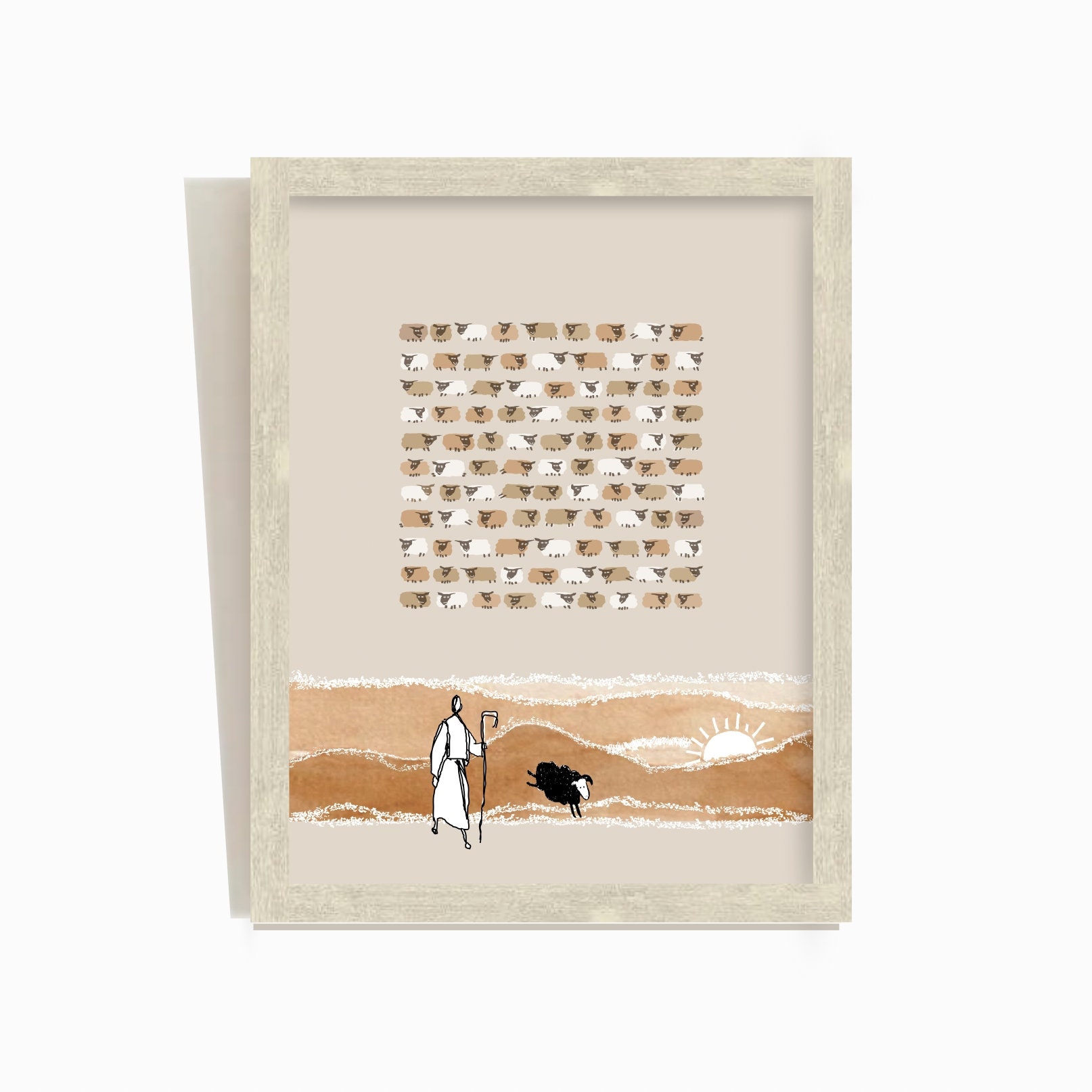 Jesus Leaves the 99 Parable of the Lost Sheep Good Shepherd - Etsy