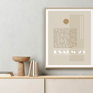 Psalm 23 the Lord is My Shepherd Bible Verse Wallart BAUHAUS POSTER ...