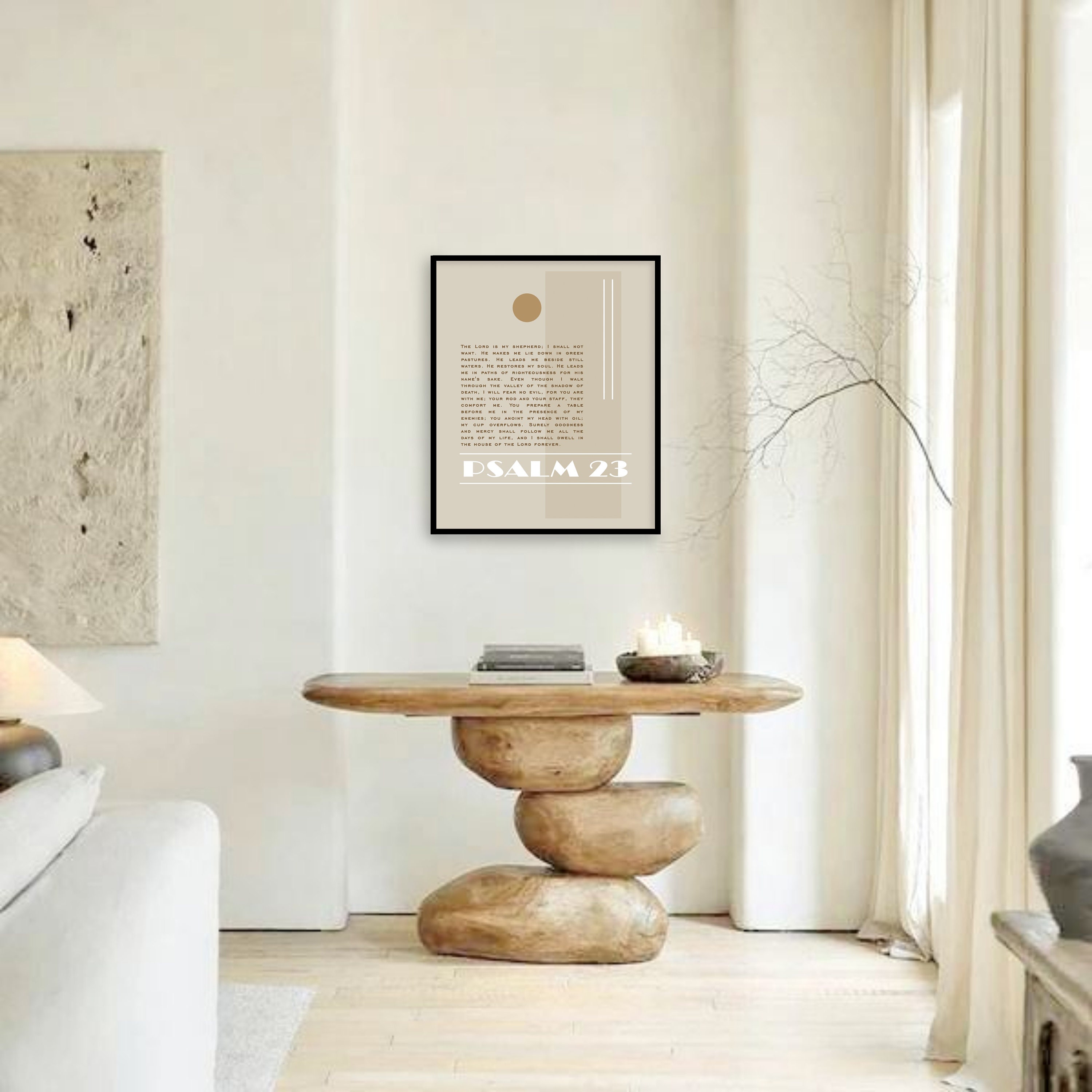 Psalm 23 the Lord is My Shepherd Bible Verse Wallart BAUHAUS POSTER ...