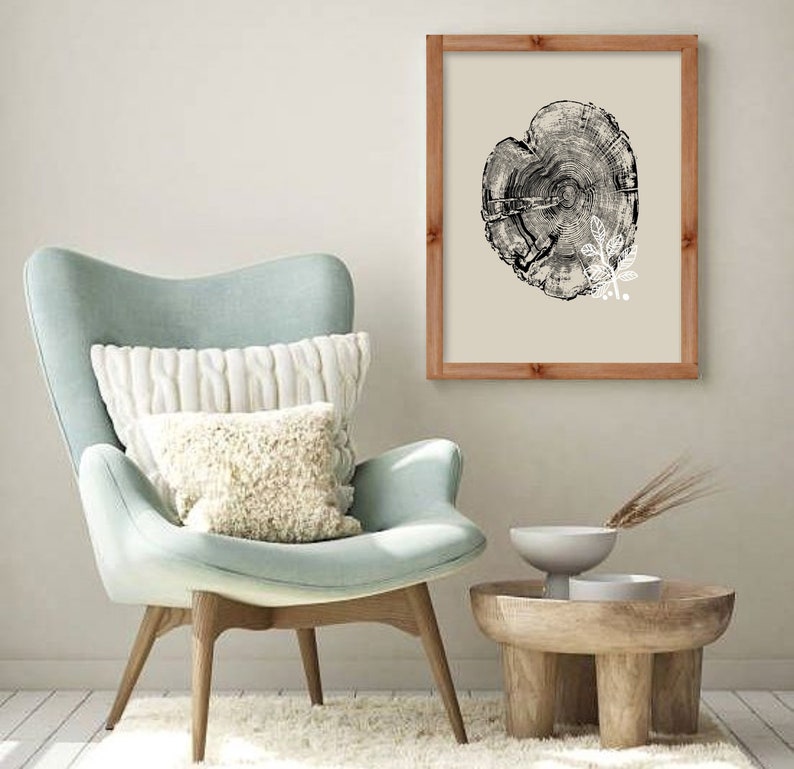 Parable of the Mustard Seed Tree Rings Print Bible Sketches Wall Art ...