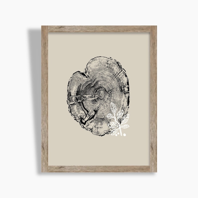 Parable of the Mustard Seed Tree Rings Print Bible Sketches Wall Art ...