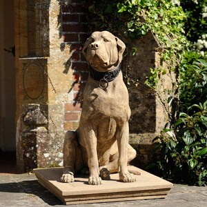 Pair of Mastiff Dog Statues Made With Composite Bath Stone and Solid ...