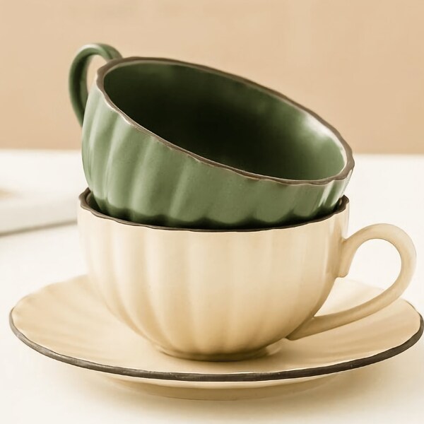 Scalloped Tea Cup - Etsy