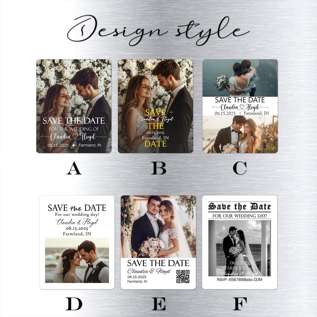 Save the Date Magnet W/ QR Code/premium Photo Save the Dates Magnets ...