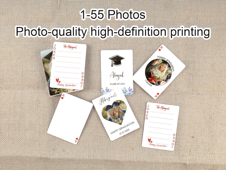 Photo Playing Card, Graduation Party Favor Guest Book, Graduation Games ...
