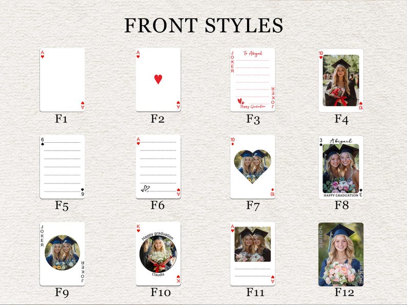 Photo Playing Card, Graduation Party Favor Guest Book, Graduation Games ...