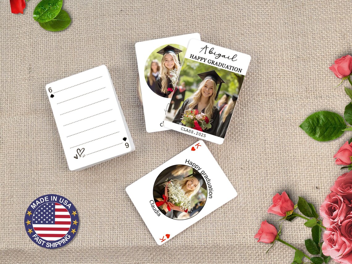 Photo Playing Card, Graduation Party Favor Guest Book, Graduation Games ...