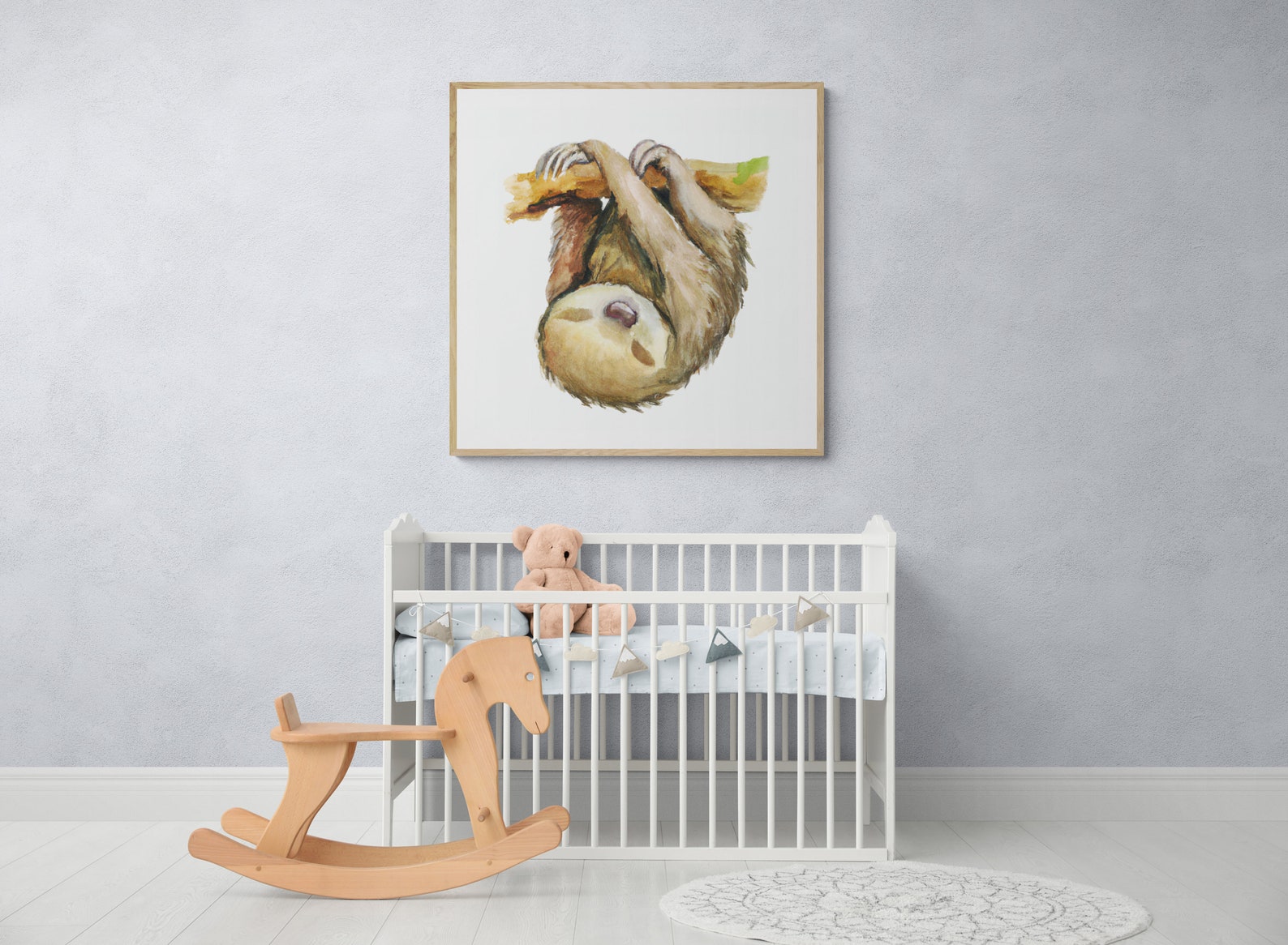Sleeping Baby Sloth Nursery Print Nursery Wall Art Nursery - Etsy