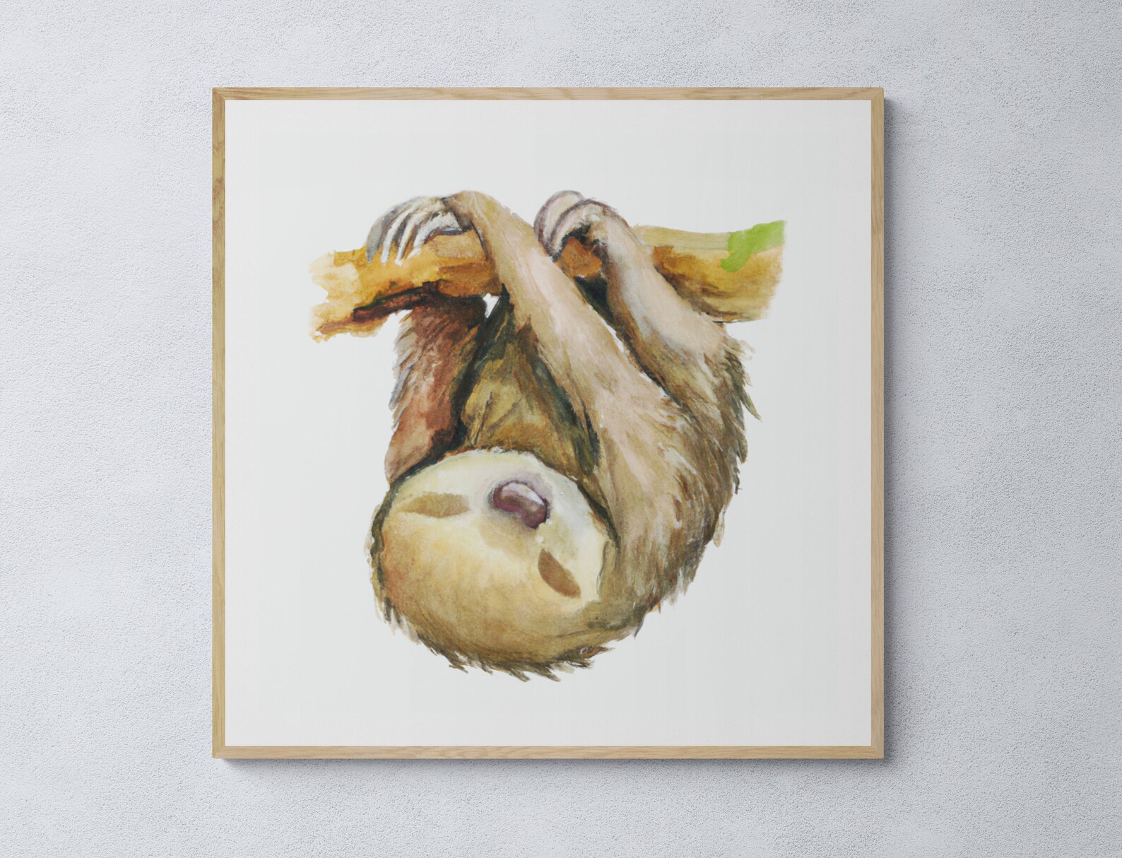 Sleeping Baby Sloth Nursery Print Nursery Wall Art Nursery - Etsy