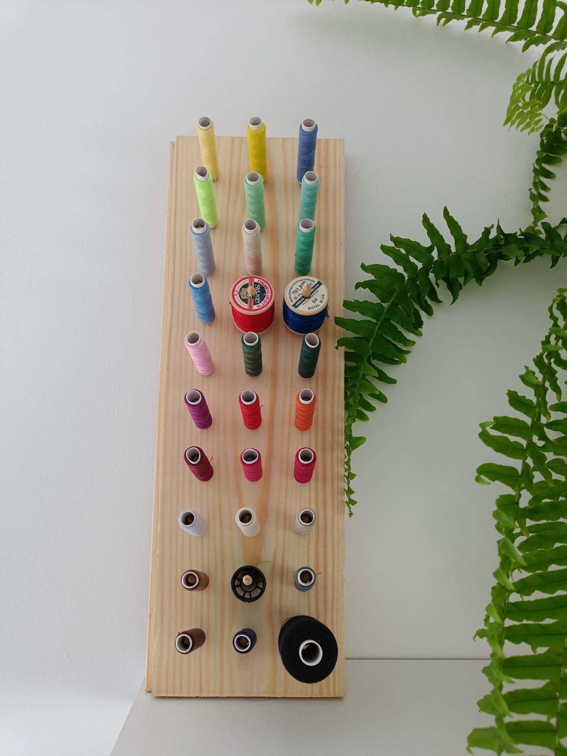 Wall Mounted 30 Spool Thread Rack Holder (custom-made) - Etsy