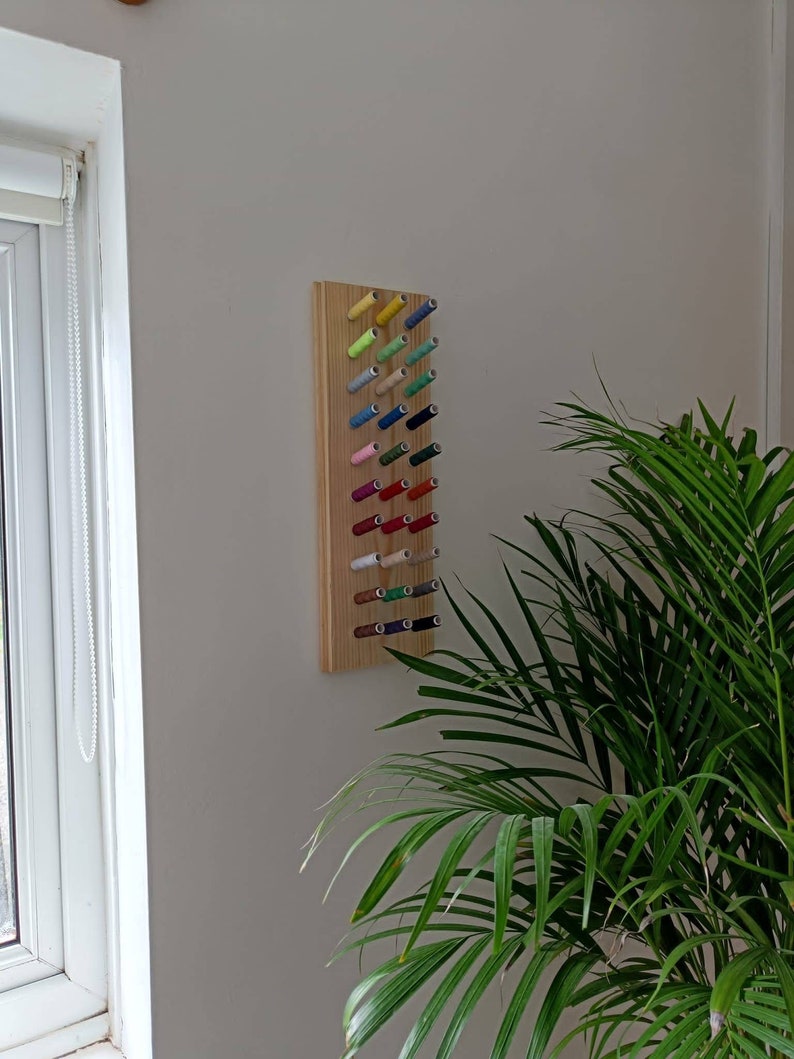 Wall Mounted 30 Spool Thread Rack Holder (custom-made) - Etsy