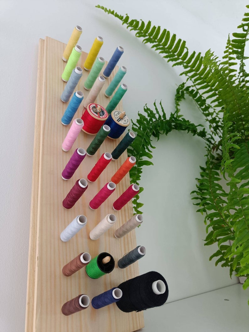 Wall Mounted 30 Spool Thread Rack Holder (custom-made) - Etsy
