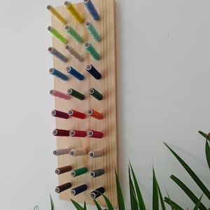 Wall Mounted 30 Spool Thread Rack Holder (custom-made) - Etsy