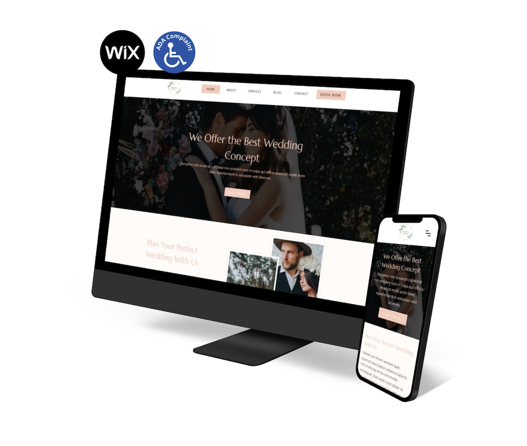 Wix Website Template for Wedding Planner, Wedding Photographer ...