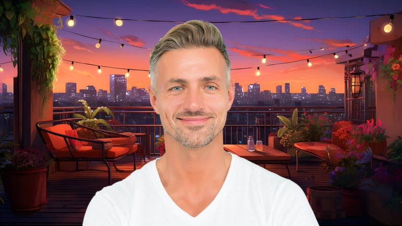 Zoom Background, Lofi, Digital Backdrops, Rooftop, Teams Background, AI ...