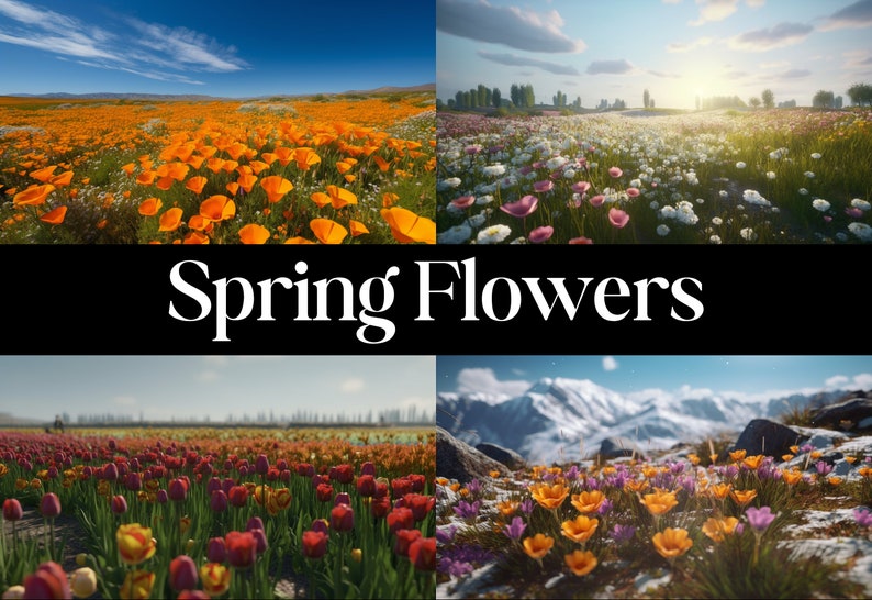 Spring Flowers Background, Flowers Virtual Background, Zoom Background ...