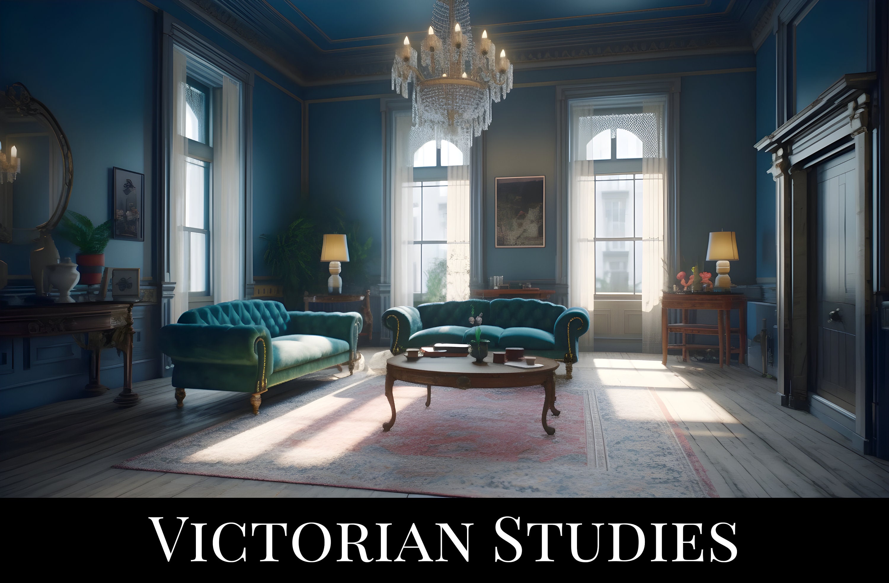 Victorian Background, Blue Room Background, England Background, AI Art ...