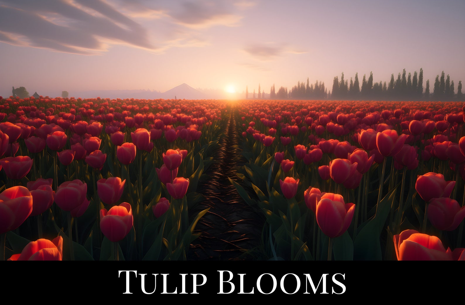 Tulip Background, Bloom Background, Spring Background, Sunset ...