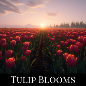 Tulip Background, Bloom Background, Spring Background, Sunset ...