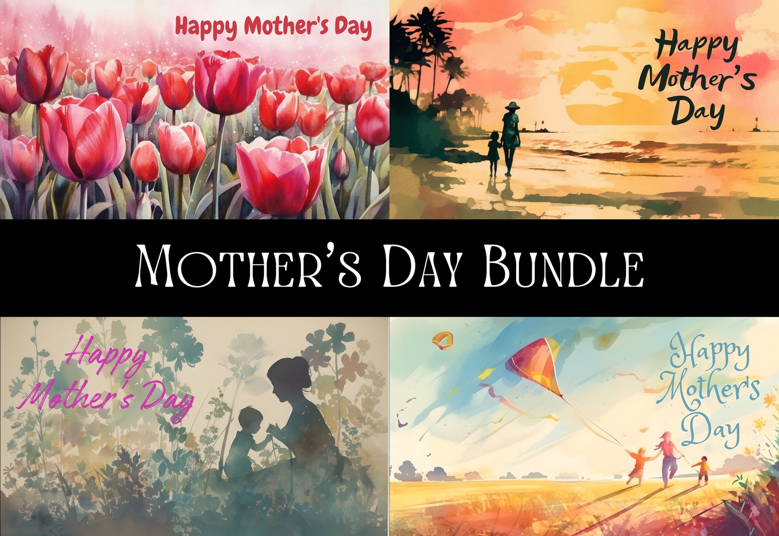 Mother's Day Virtual Backgrounds: AI Art Bundle (digital Download) - Etsy