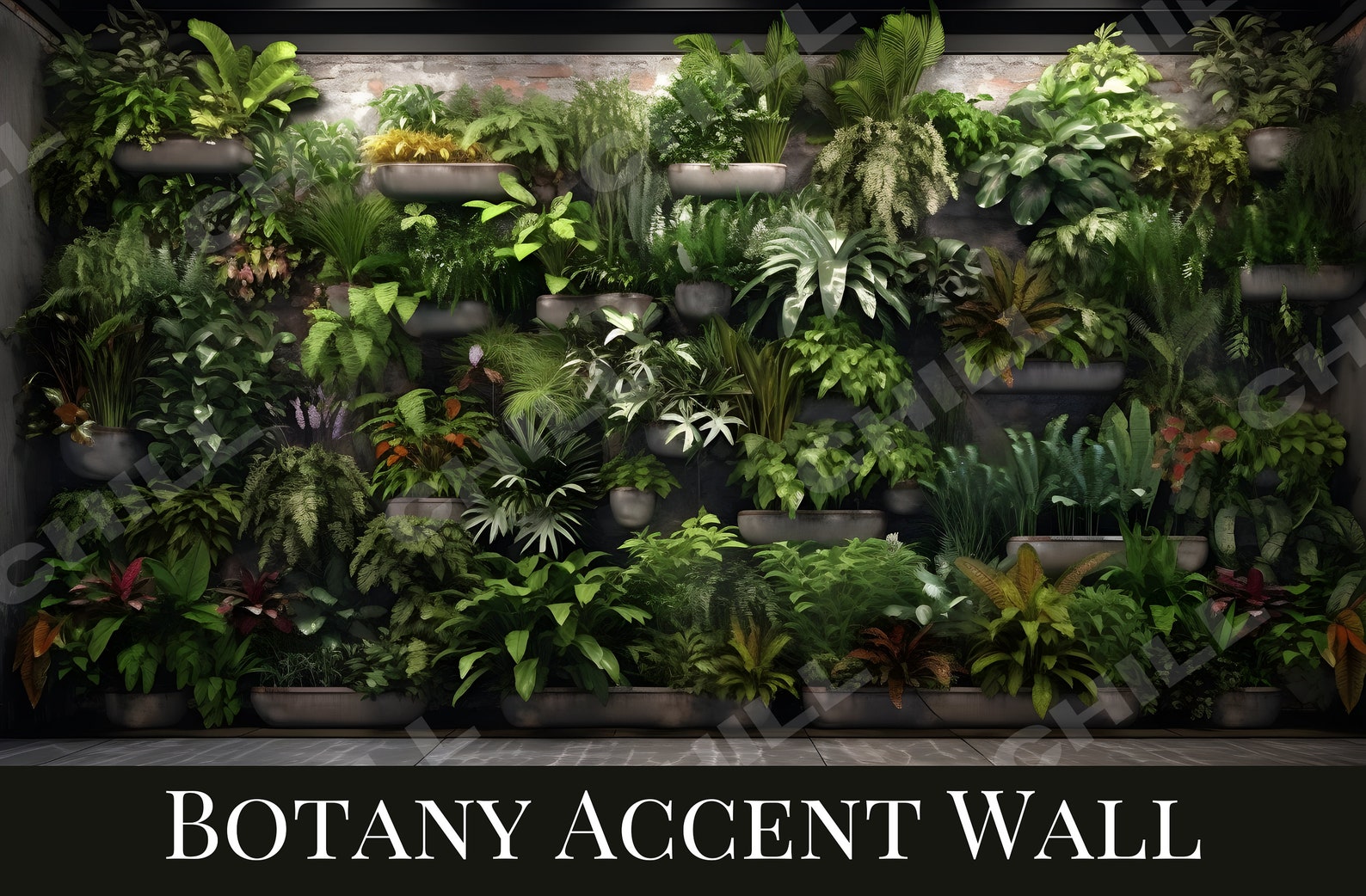 Botanical Background, Plant Wall, Nursery Background, Tropical, AI Art ...