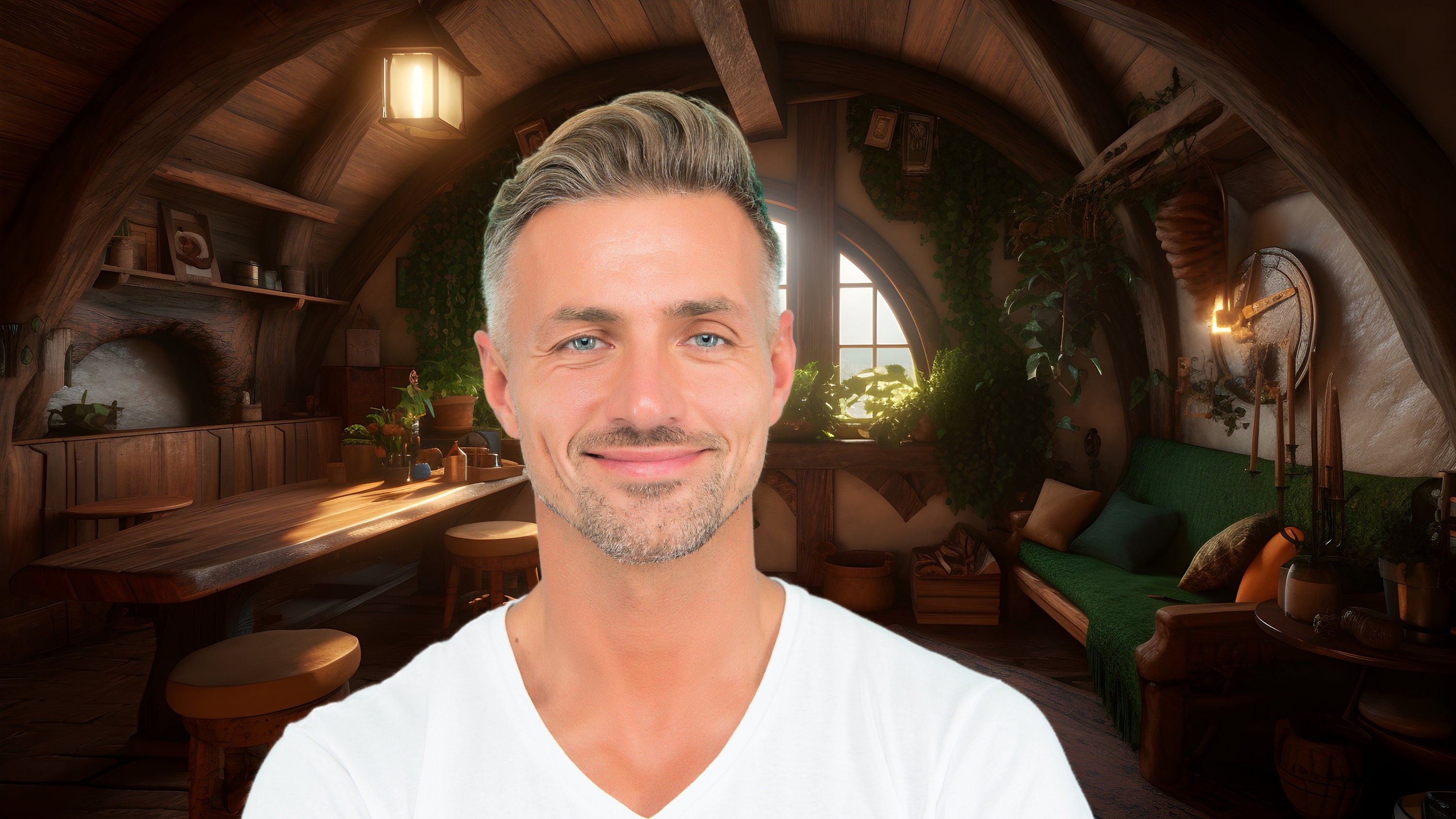 Humble Earth Background, AI Art, Cozy Home Background, Zoom Background ...