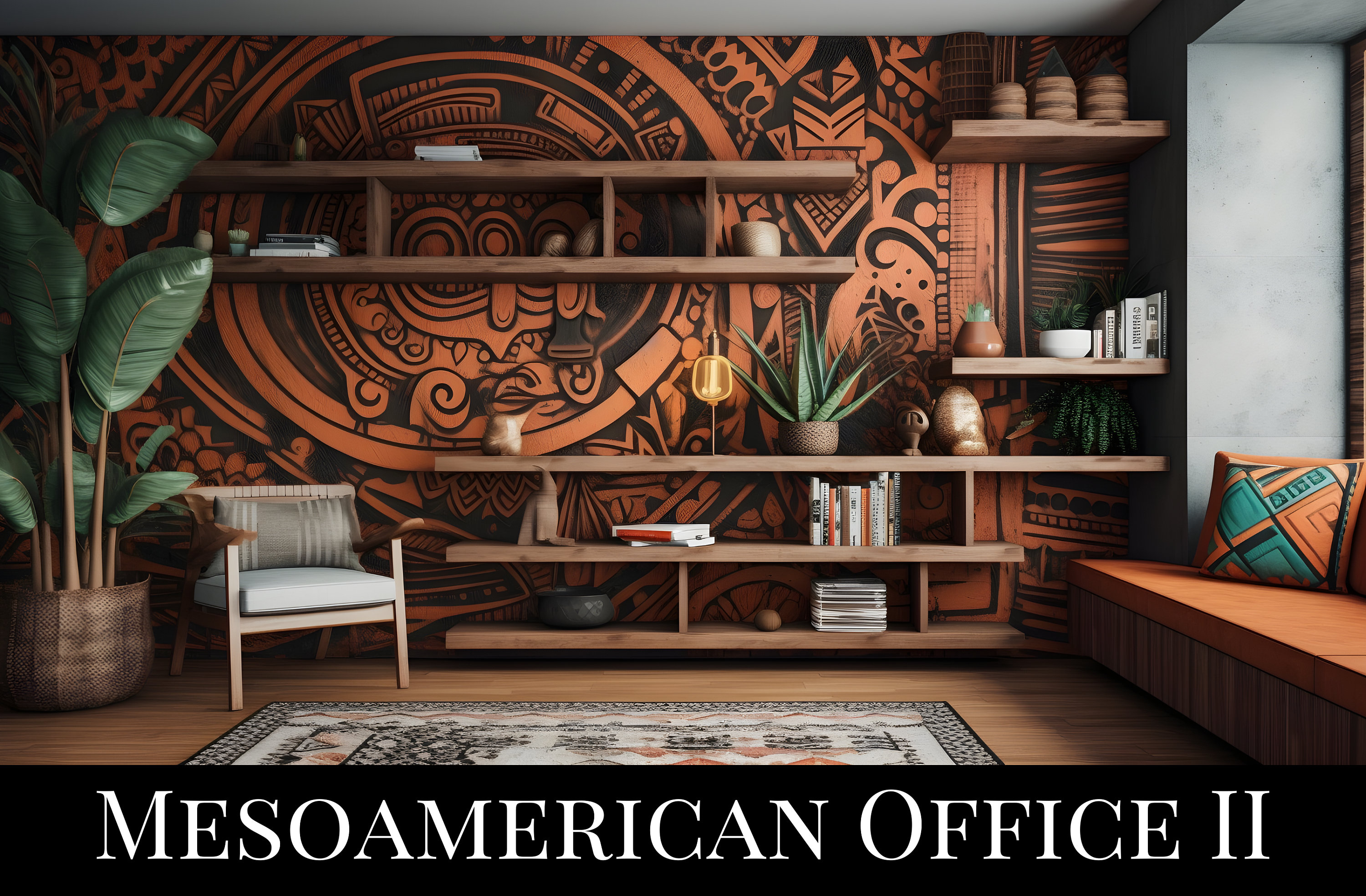 Aztec, Mesoamerica Background, AI Art, Virtual Background, Zoom ...