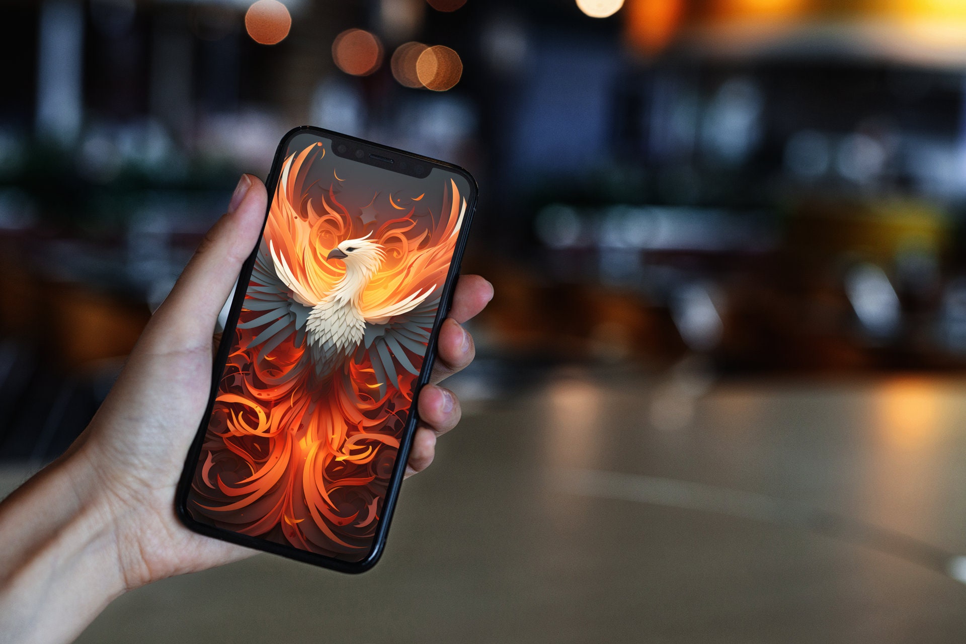 Phoenix Phone Wallpaper, Mystical Wallpaper, Set of 3, Unicorn ...