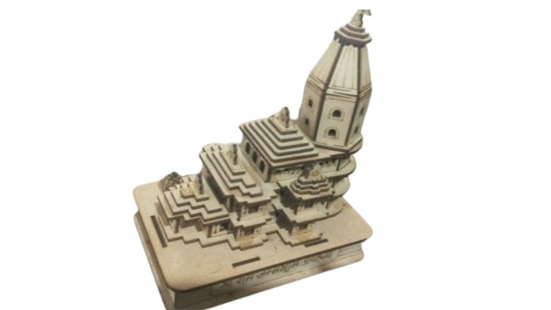 Ayodhya Ram Mandir Temple With Led Light 3D Replica, Religious Gifts ...